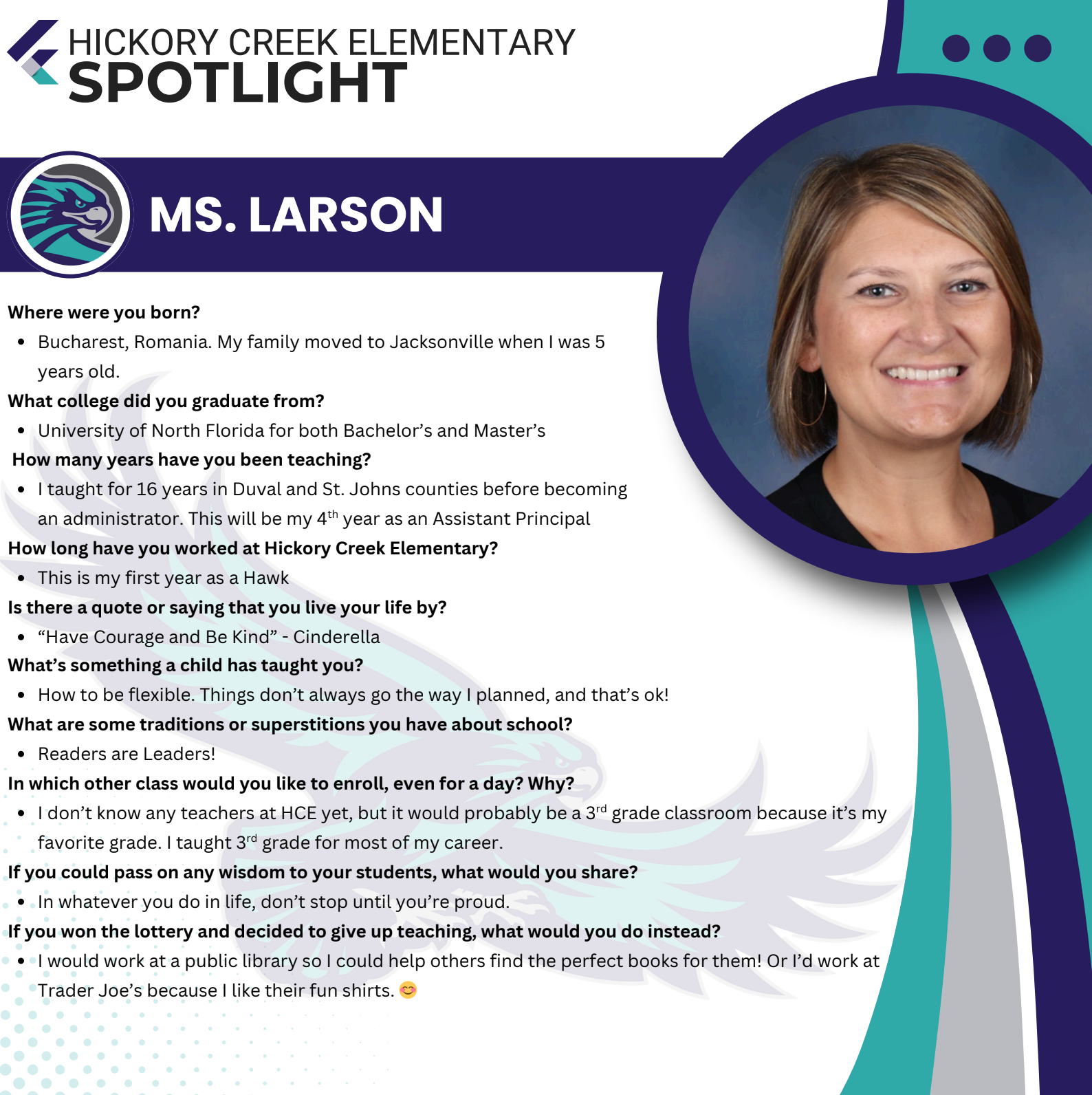 HCES Spotlight – Hickory Creek Elementary School