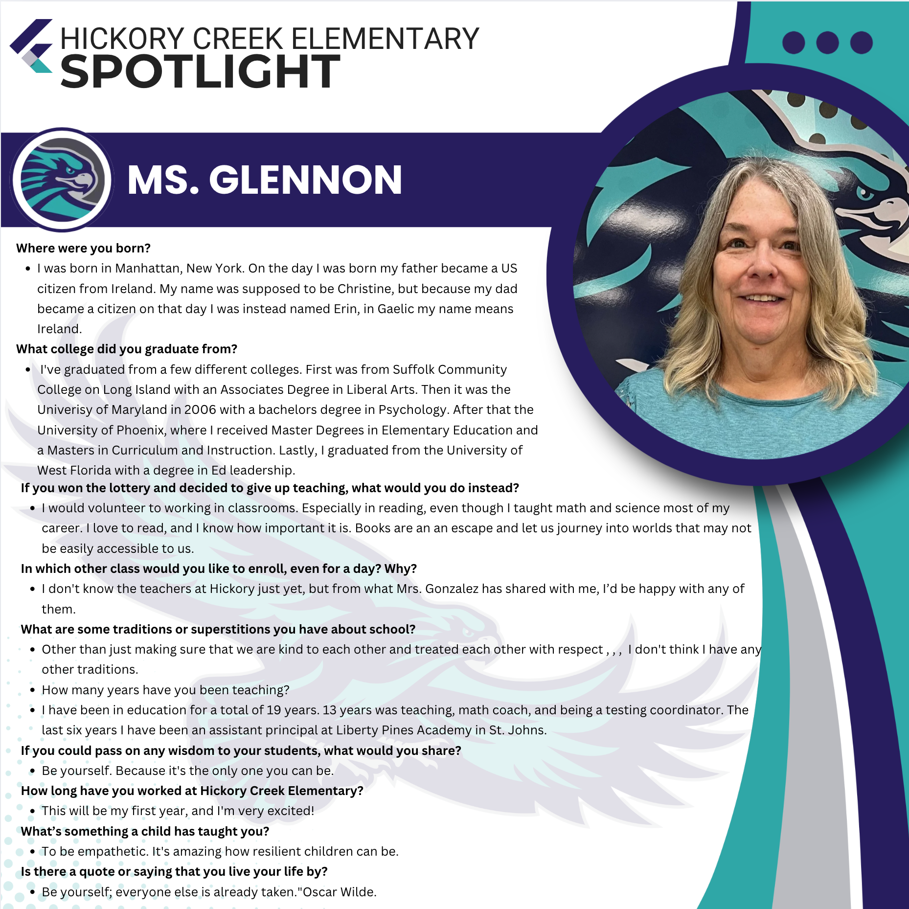 HCES Spotlight – Hickory Creek Elementary School